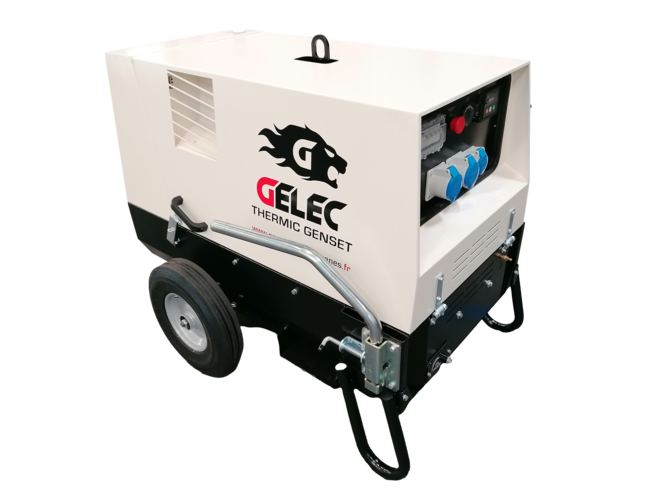 Portable generator sets from 4,5 to 11 kVA - Groupes électrogènes GELEC